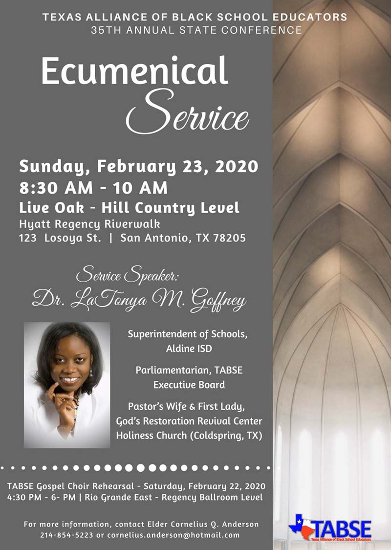 TABSE 35th Annual Sate Conference – February 20-23, 2020 - Texas ...